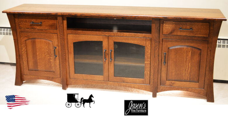 Amish Elmo 88" TV Stand - Jasen's Fine Furniture- Since 1951
